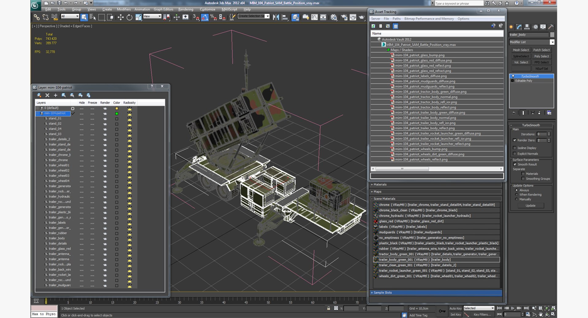 Mim-104 Patriot Sam Battle 3D - TurboSquid 1242867