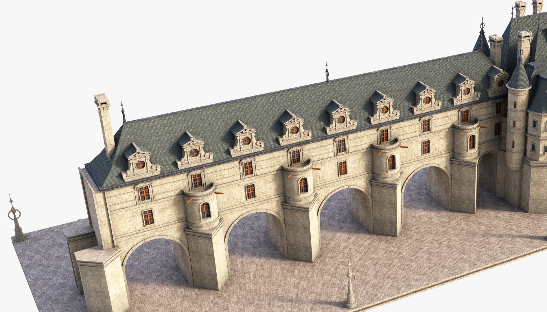 Chateau De Chenonceau Castle 3D Model - TurboSquid 2203196