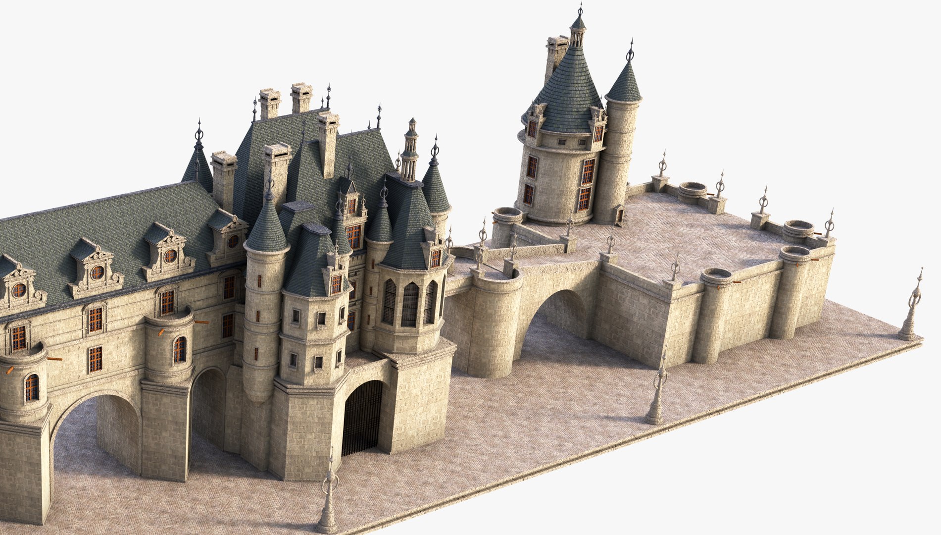 Chateau De Chenonceau Castle 3D Model - TurboSquid 2203196
