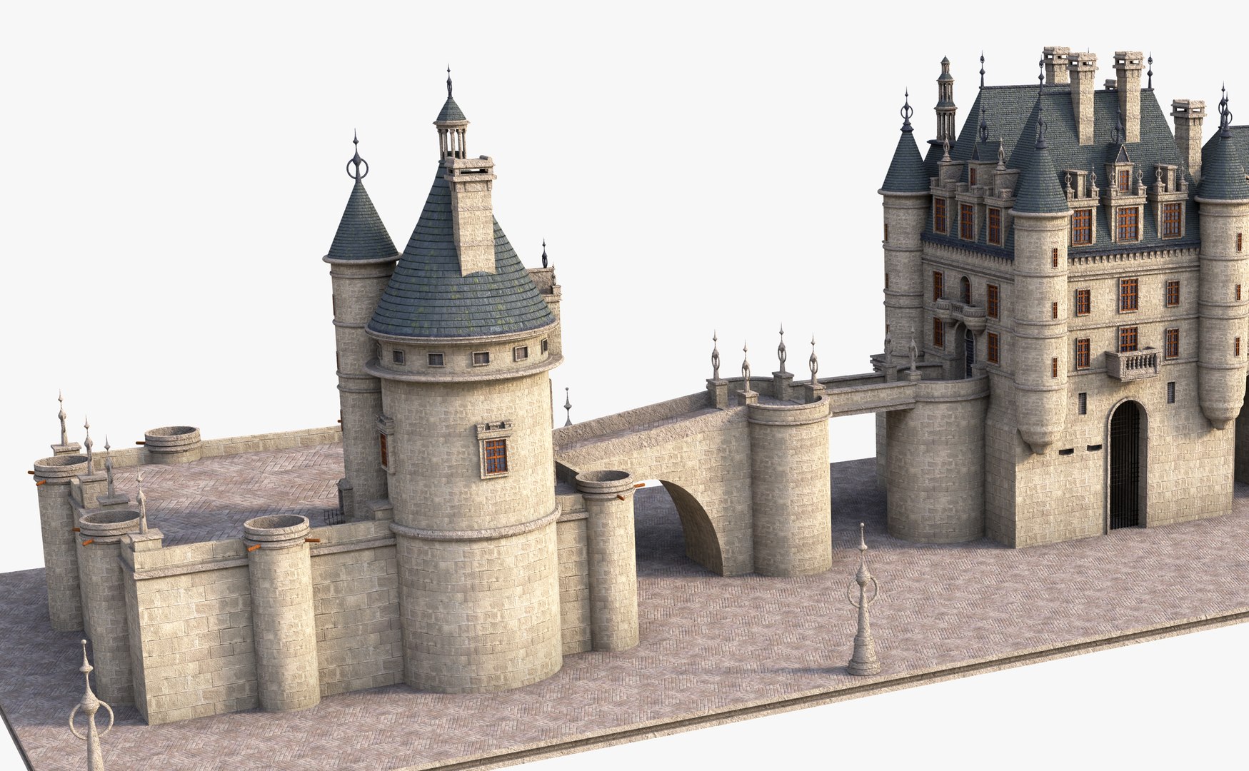Chateau De Chenonceau Castle 3D Model - TurboSquid 2203196