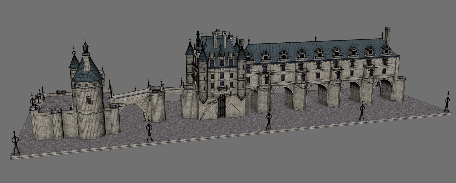 Chateau De Chenonceau Castle 3D Model - TurboSquid 2203196