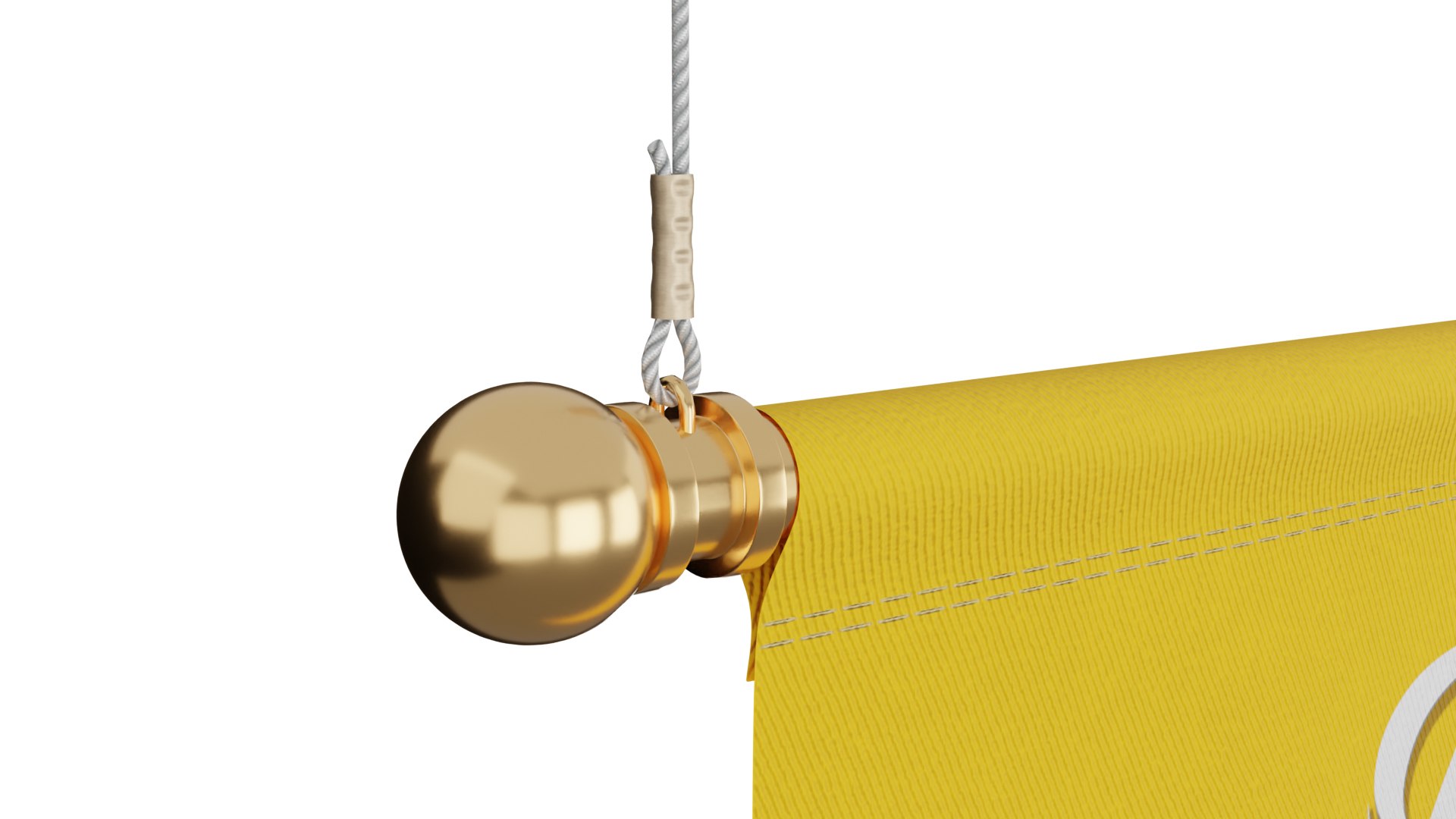 Short Yellow Flag 3D - TurboSquid 2216859