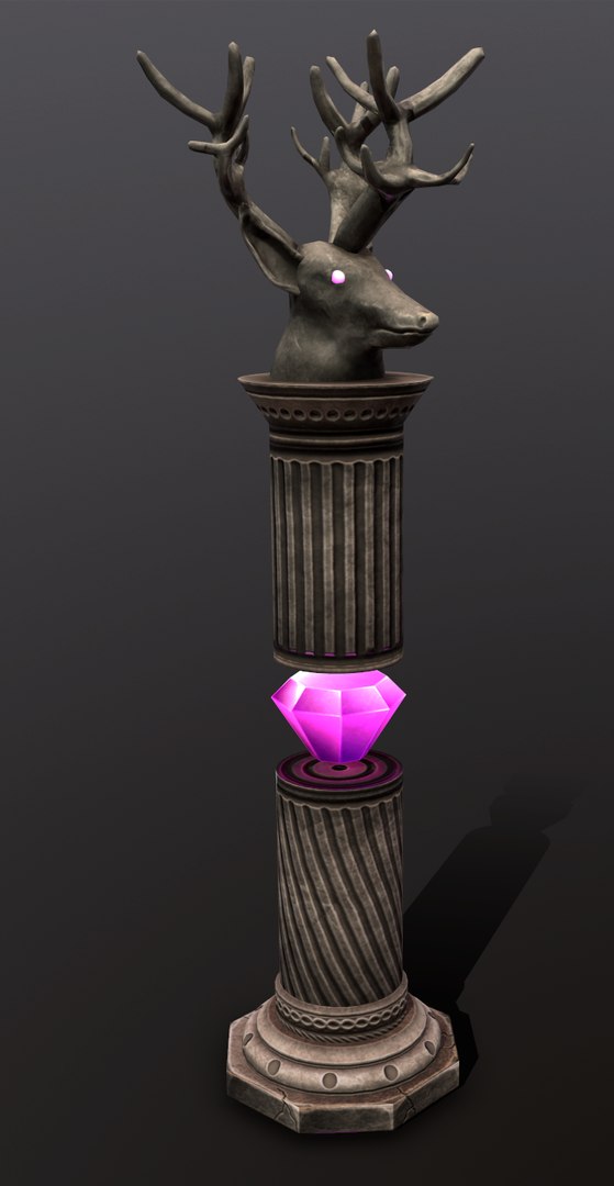 3D Column Deer - TurboSquid 1236144