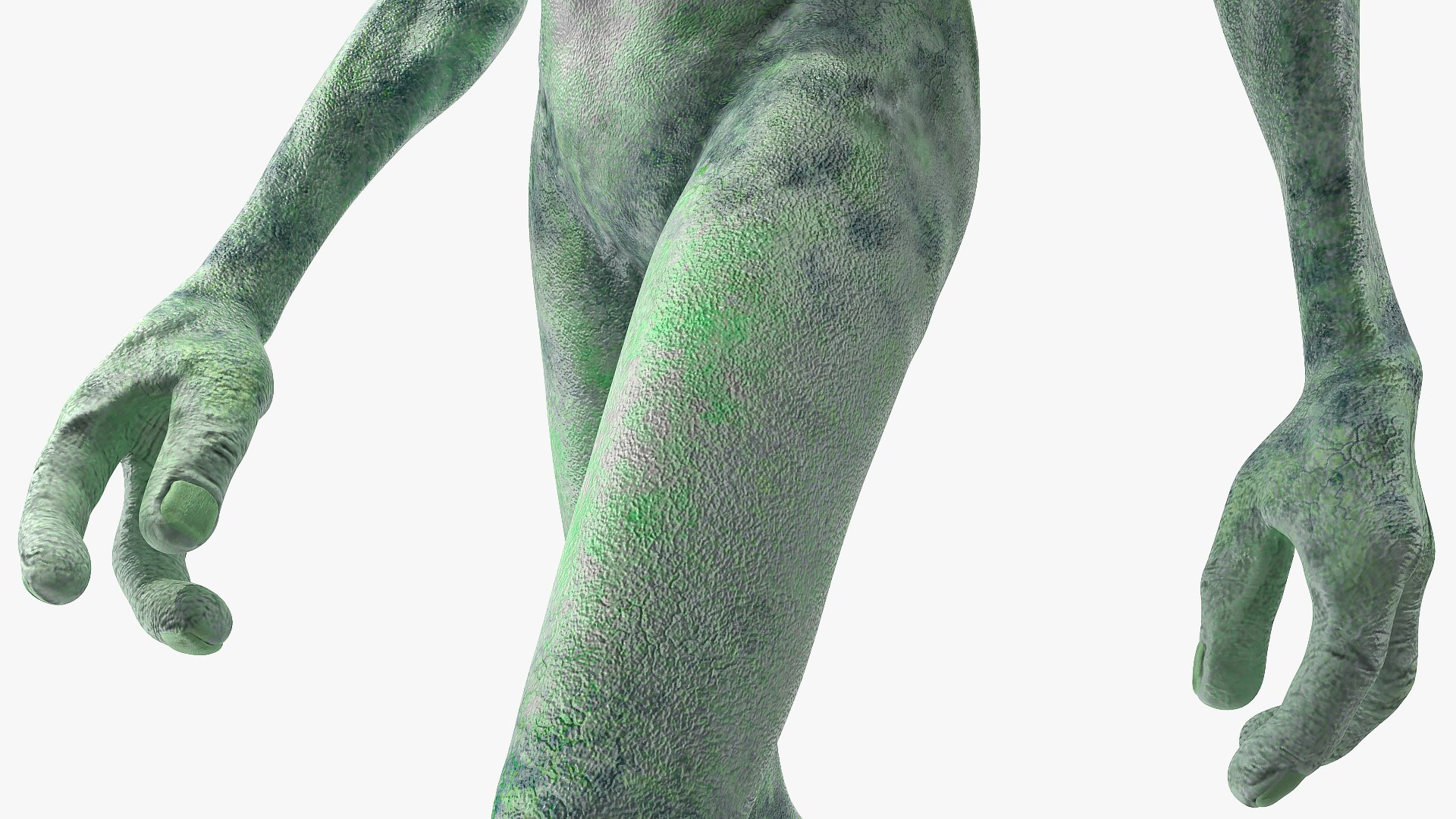 3D Green Alien Walking Pose Model - TurboSquid 1628927