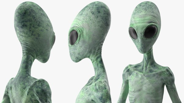 3D green alien walking pose model - TurboSquid 1628927