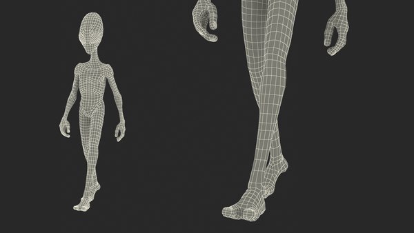 3D green alien walking pose model - TurboSquid 1628927