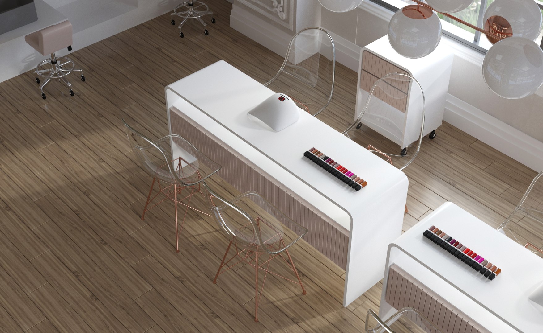 Hairdresser And Nail Salon Interior 3D Model - TurboSquid 1893887