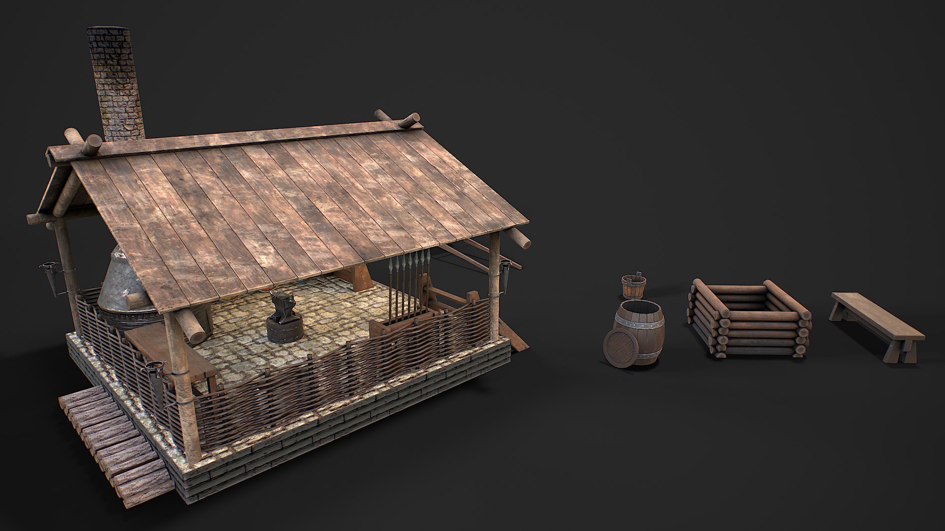 3D Model Medieval Forge 3d Model - TurboSquid 2226755