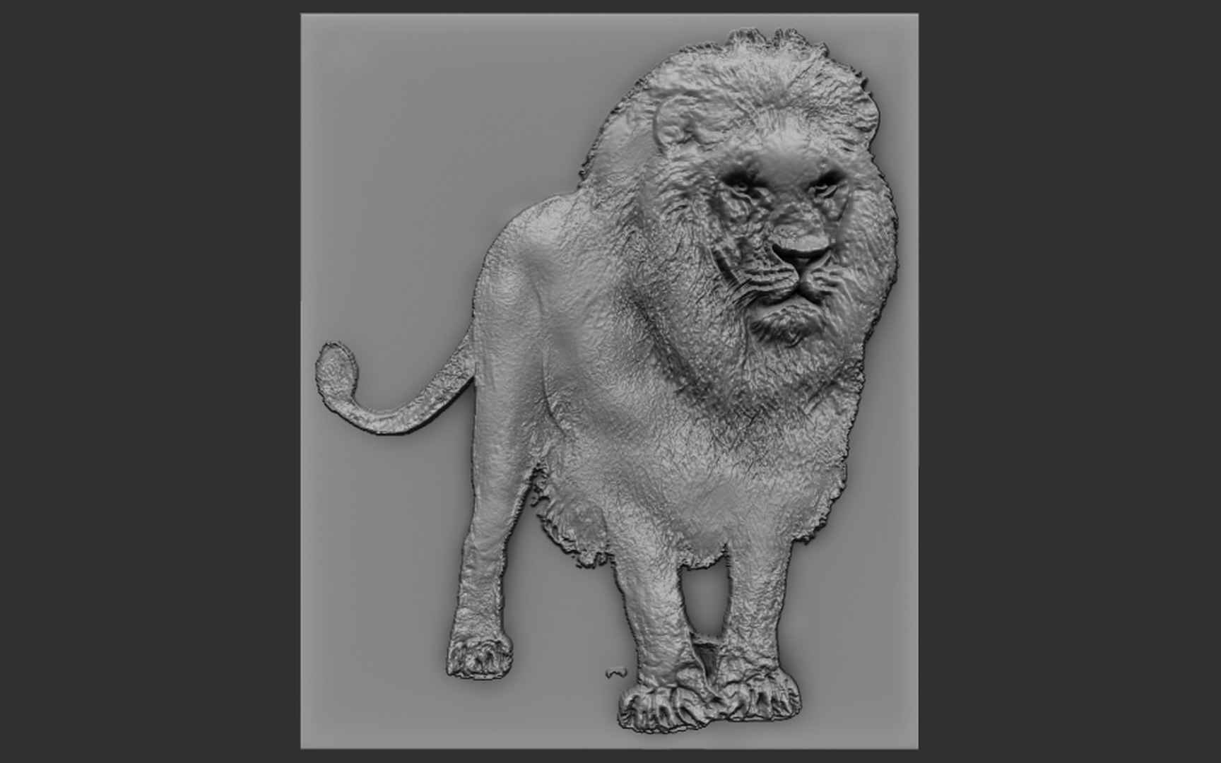 3D Lion Relief - TurboSquid 1807445