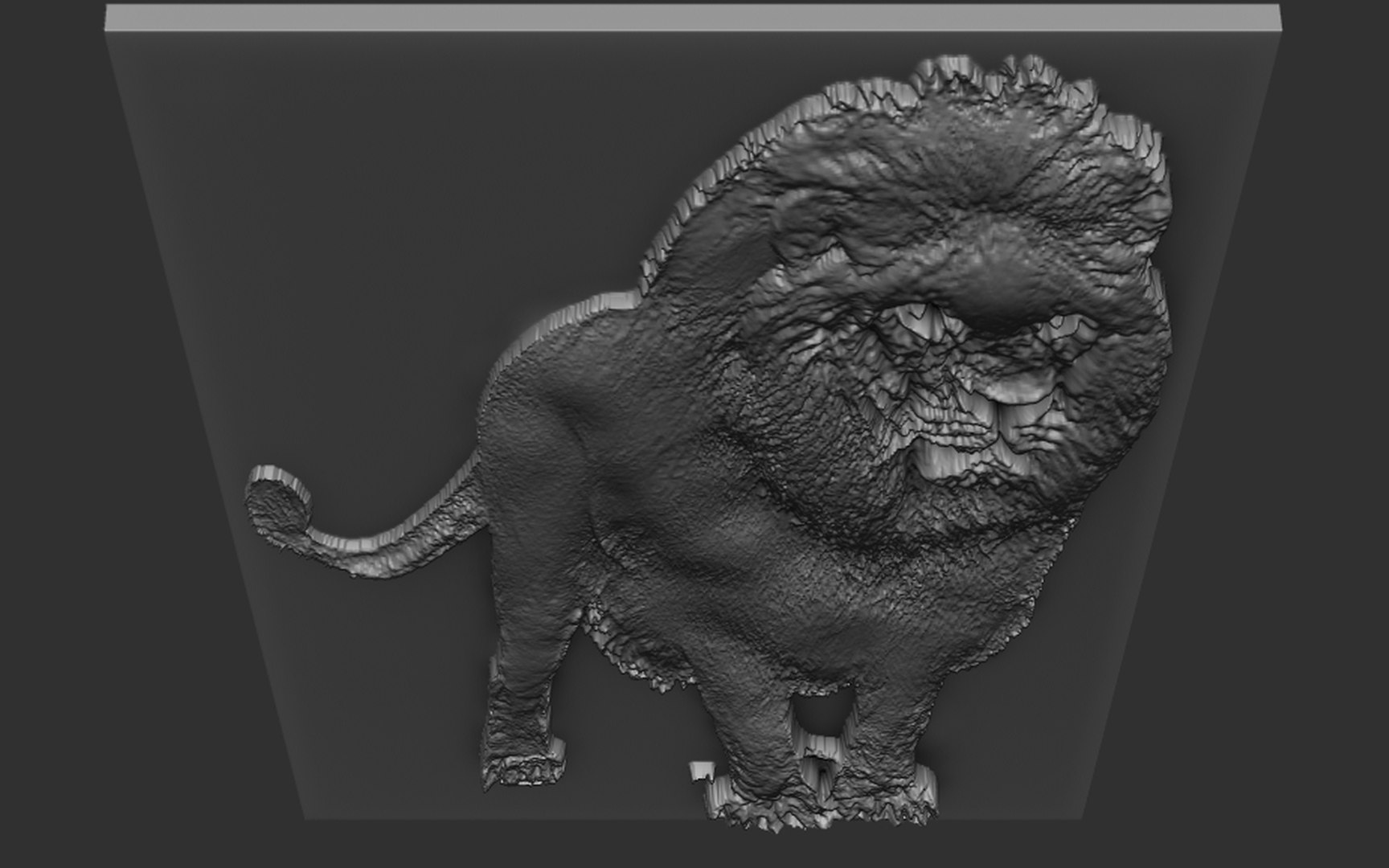 3D Lion Relief - TurboSquid 1807445