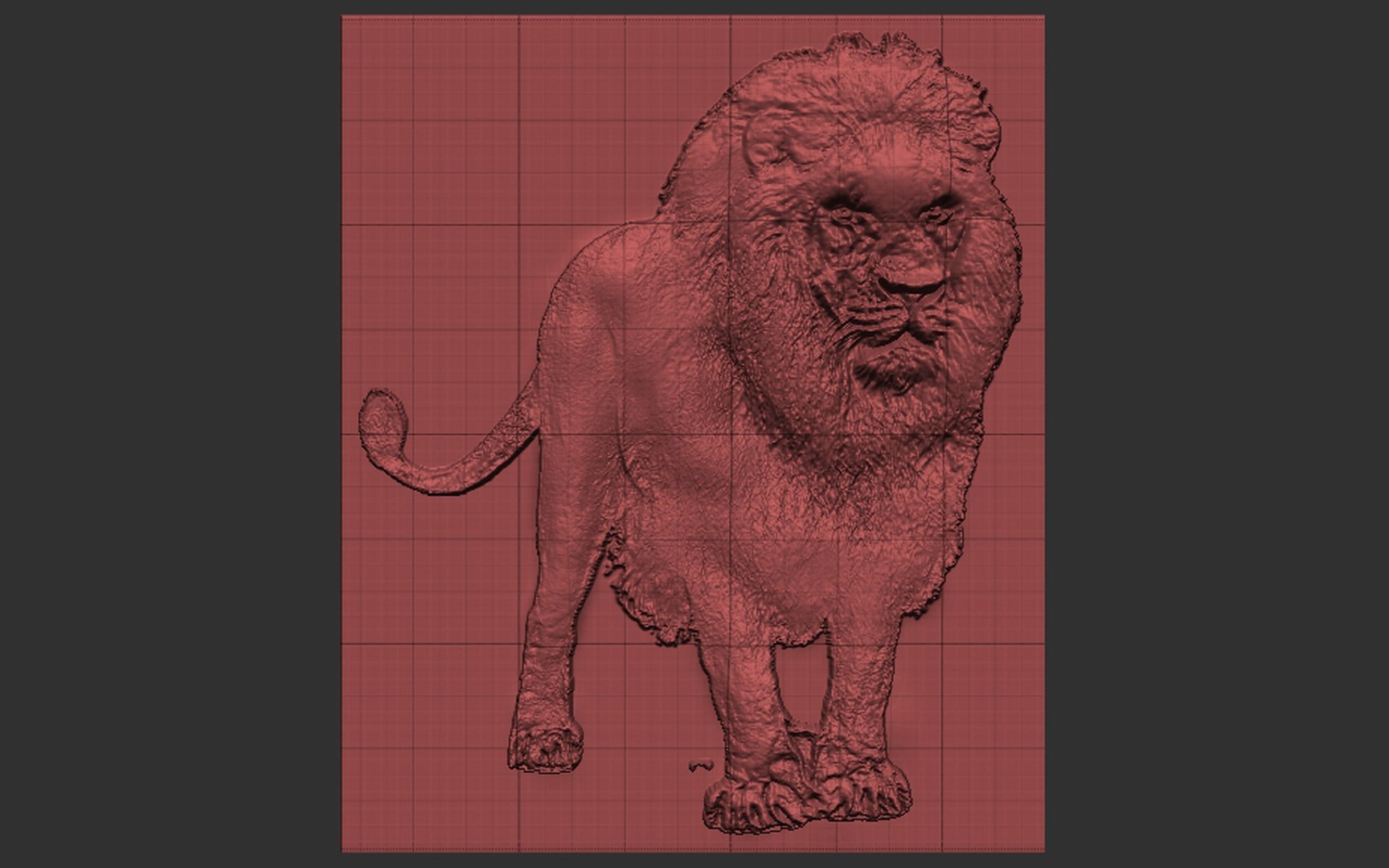 3D Lion Relief - TurboSquid 1807445