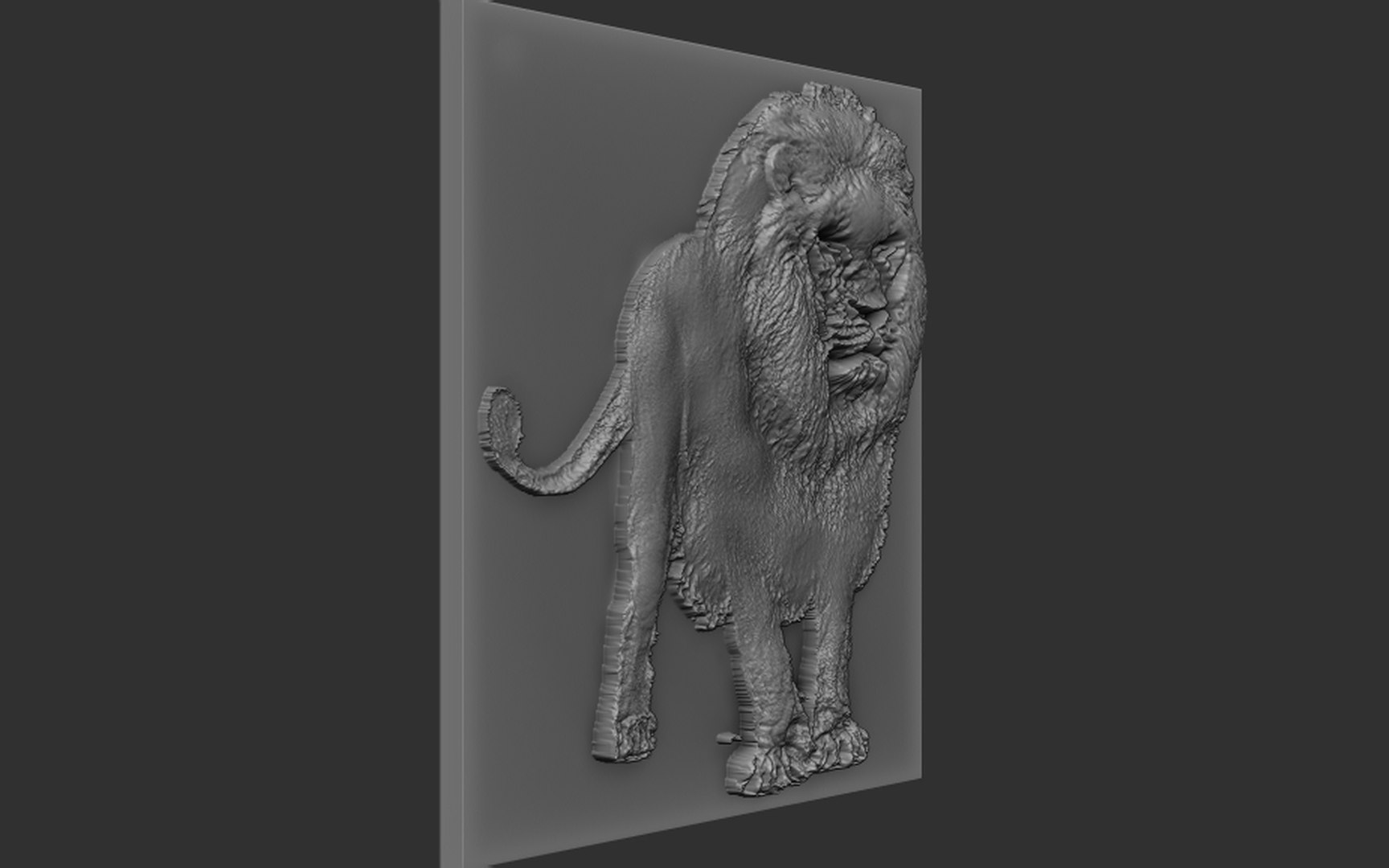 3D Lion Relief - TurboSquid 1807445