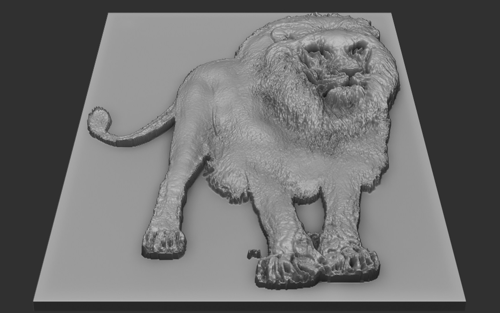 3D Lion Relief - TurboSquid 1807445