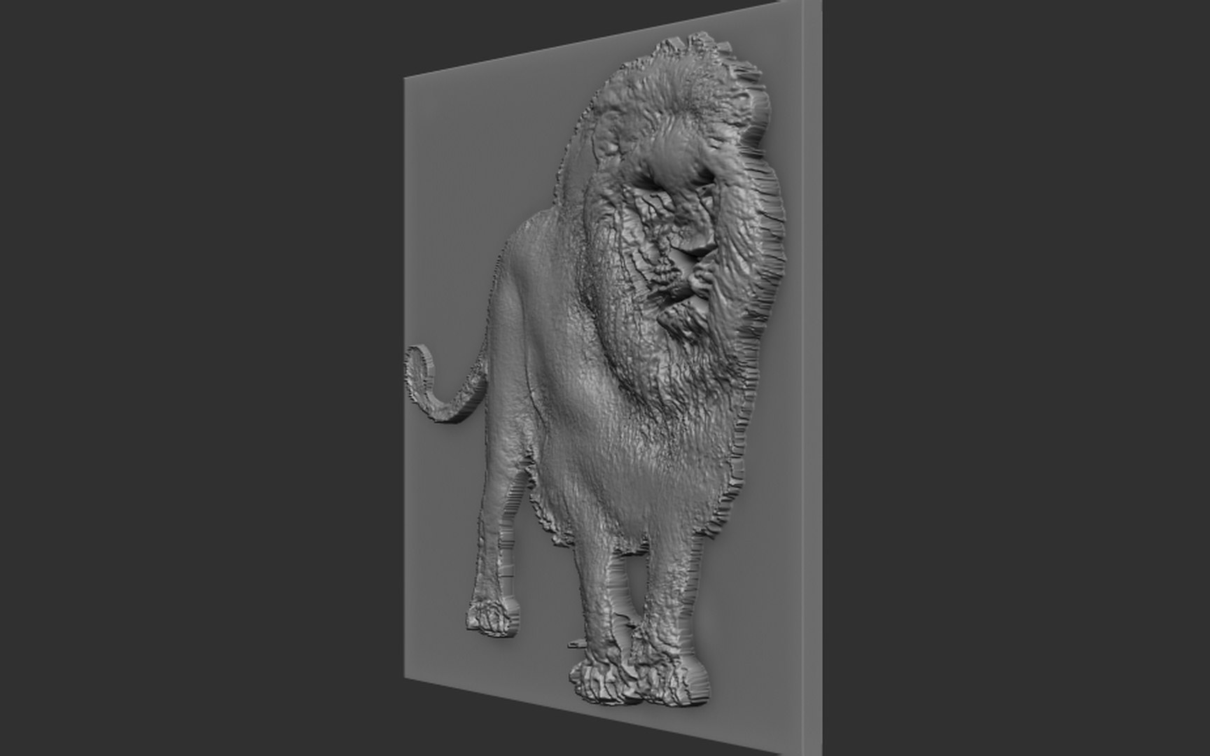 3D Lion Relief - TurboSquid 1807445