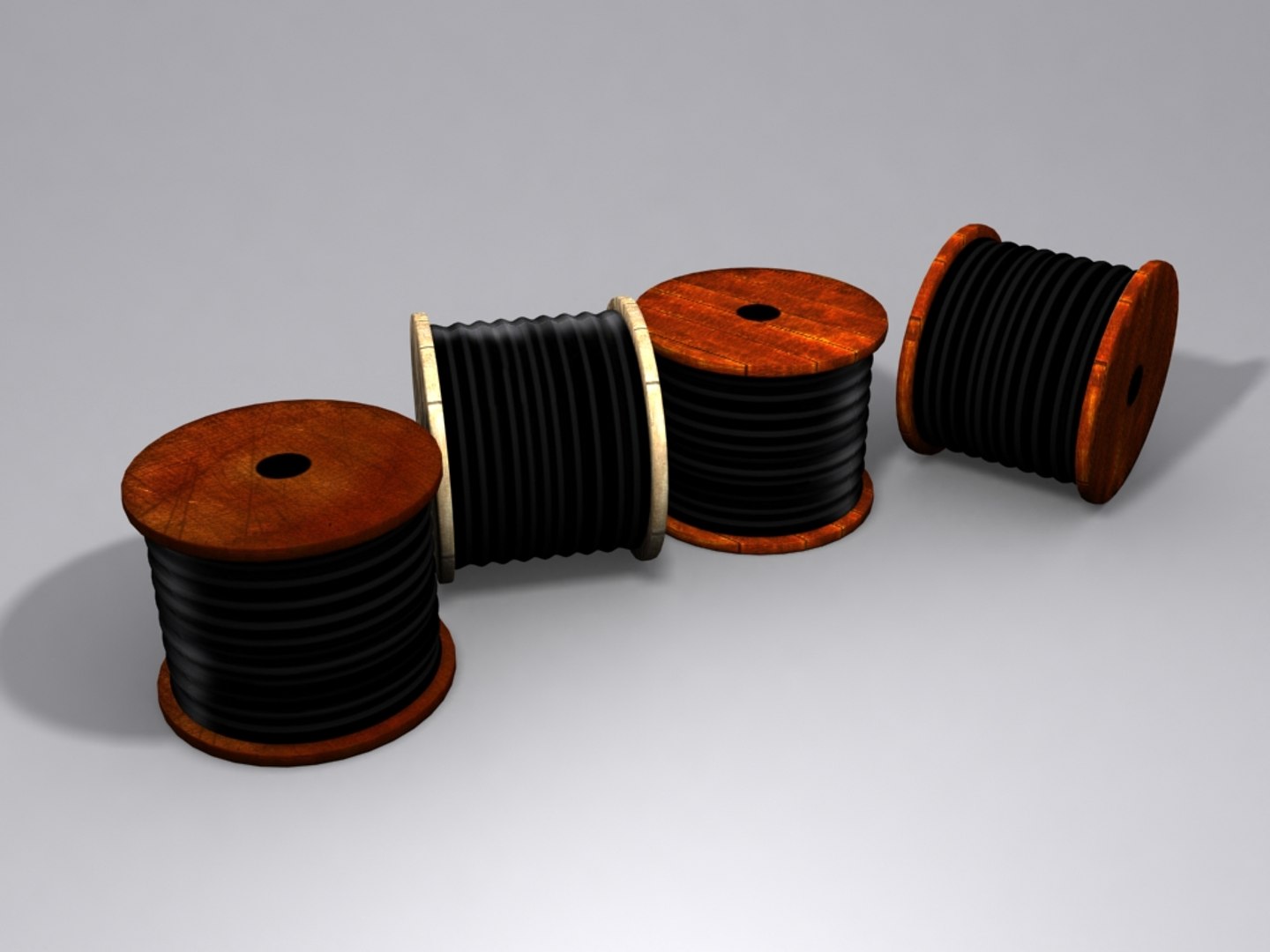 3d Wire Cable Spools Model