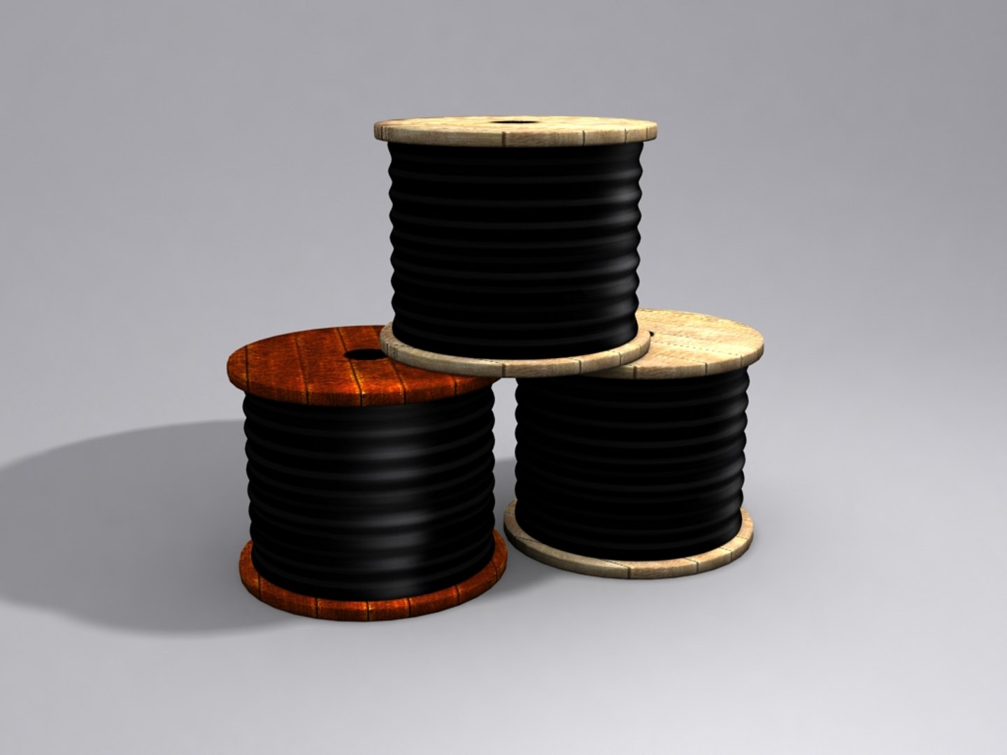 3d Wire Cable Spools Model