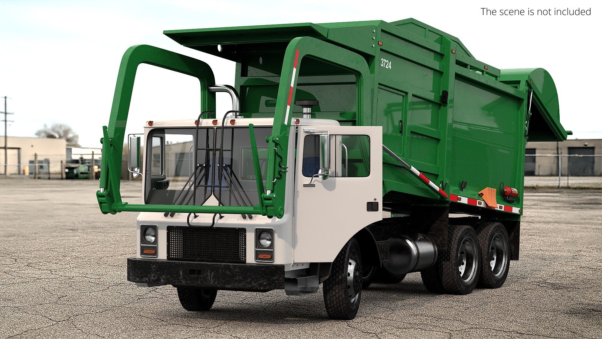 Refuse Truck With Front Loader Rigged 3D - TurboSquid 2500685