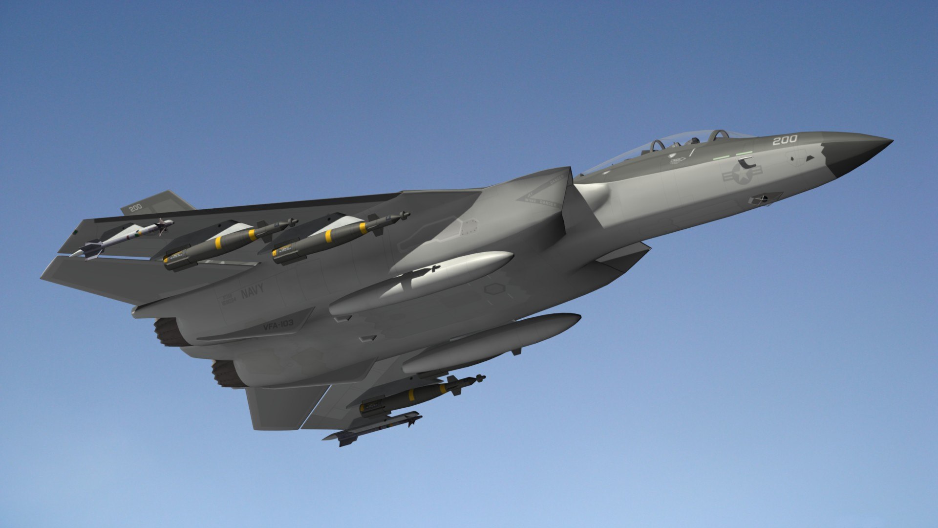 Fictional Fighter Jet 3D Model - TurboSquid 1794811