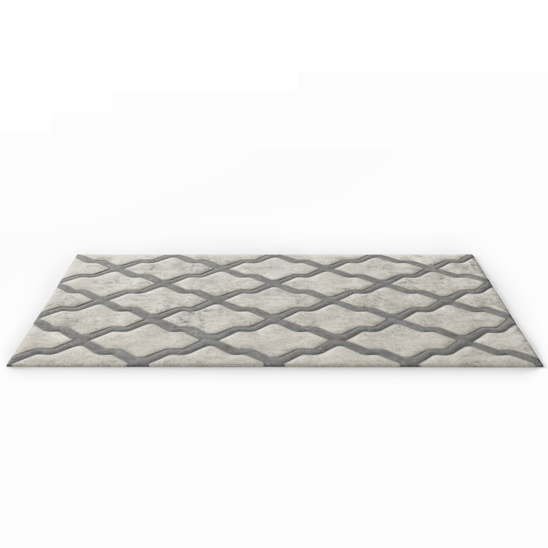 3d Model Rug Grey
