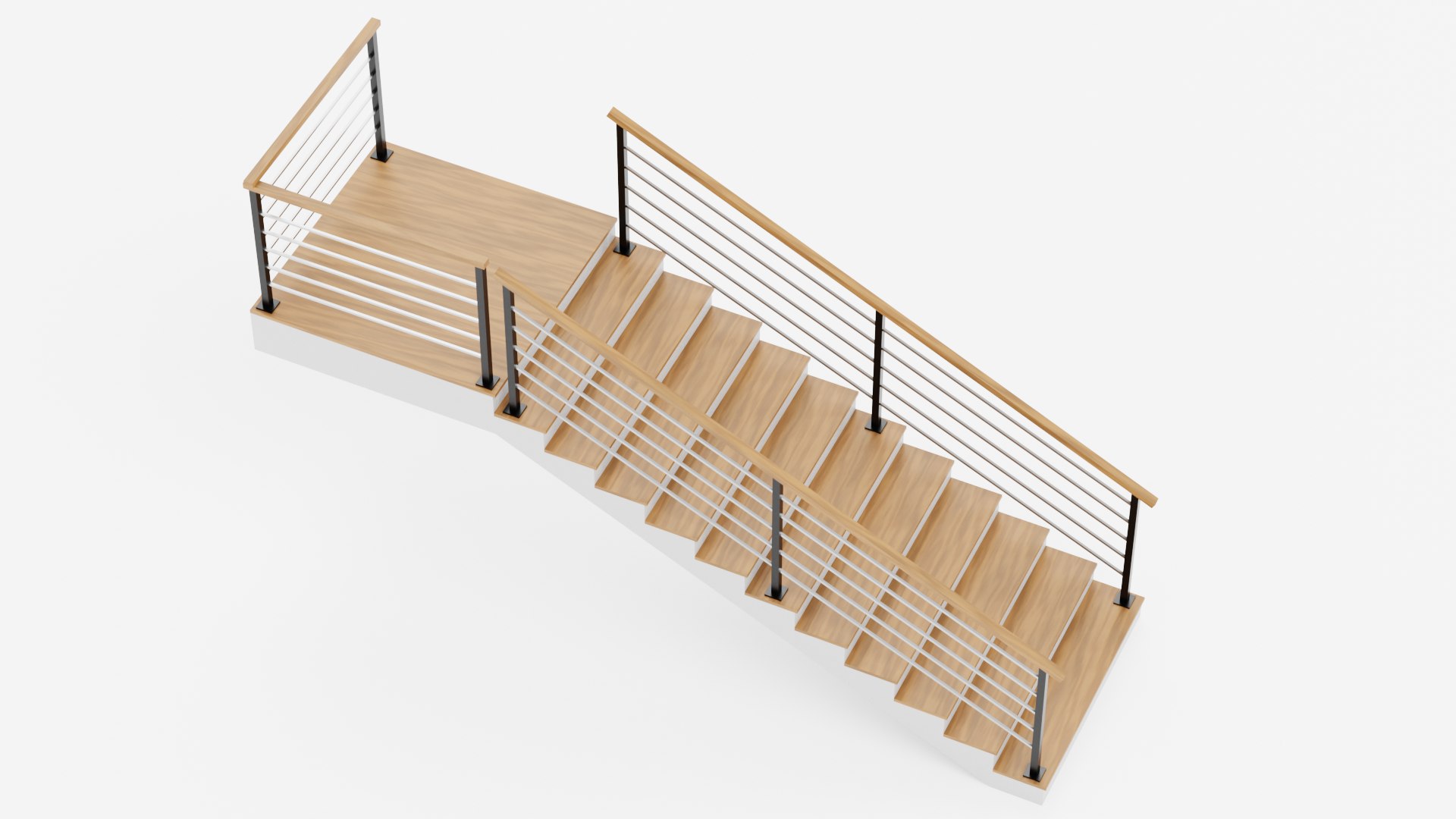 Square Staircase 3D Model - TurboSquid 2289192