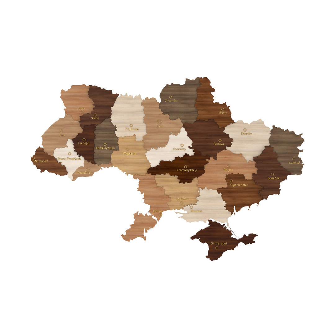 Wooden Map Of Ukraine Model - TurboSquid 2060168