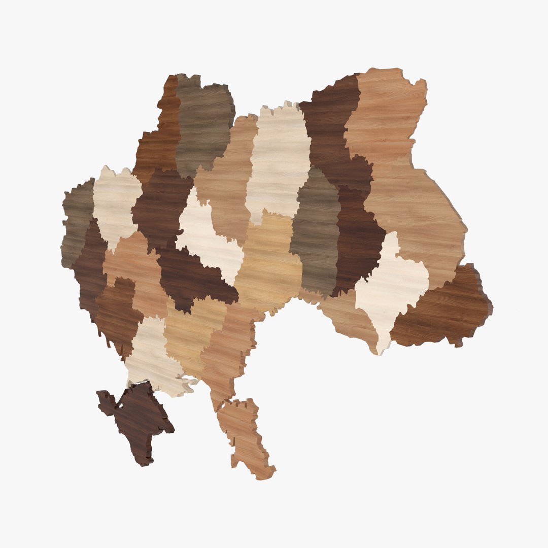 Wooden Map Of Ukraine Model - TurboSquid 2060168