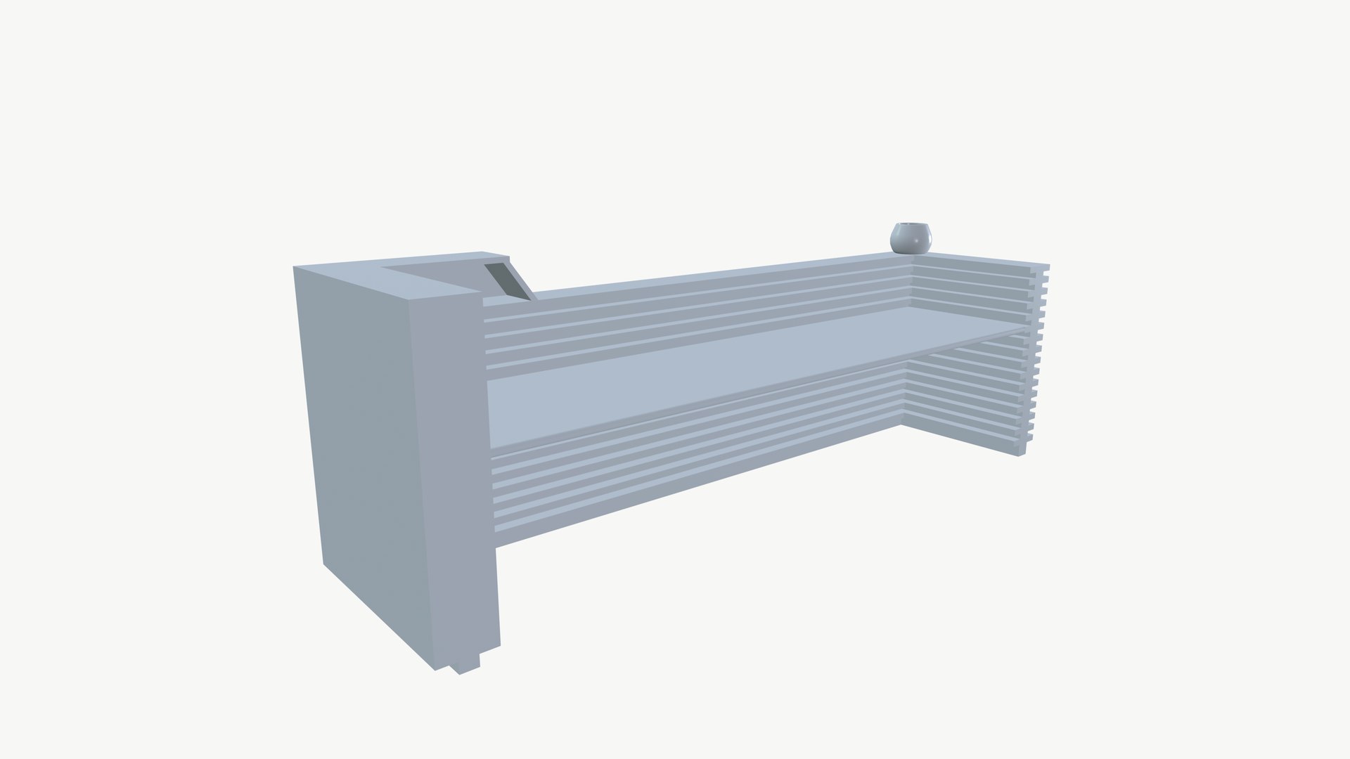 Reception Table 3D Model - TurboSquid 2396701