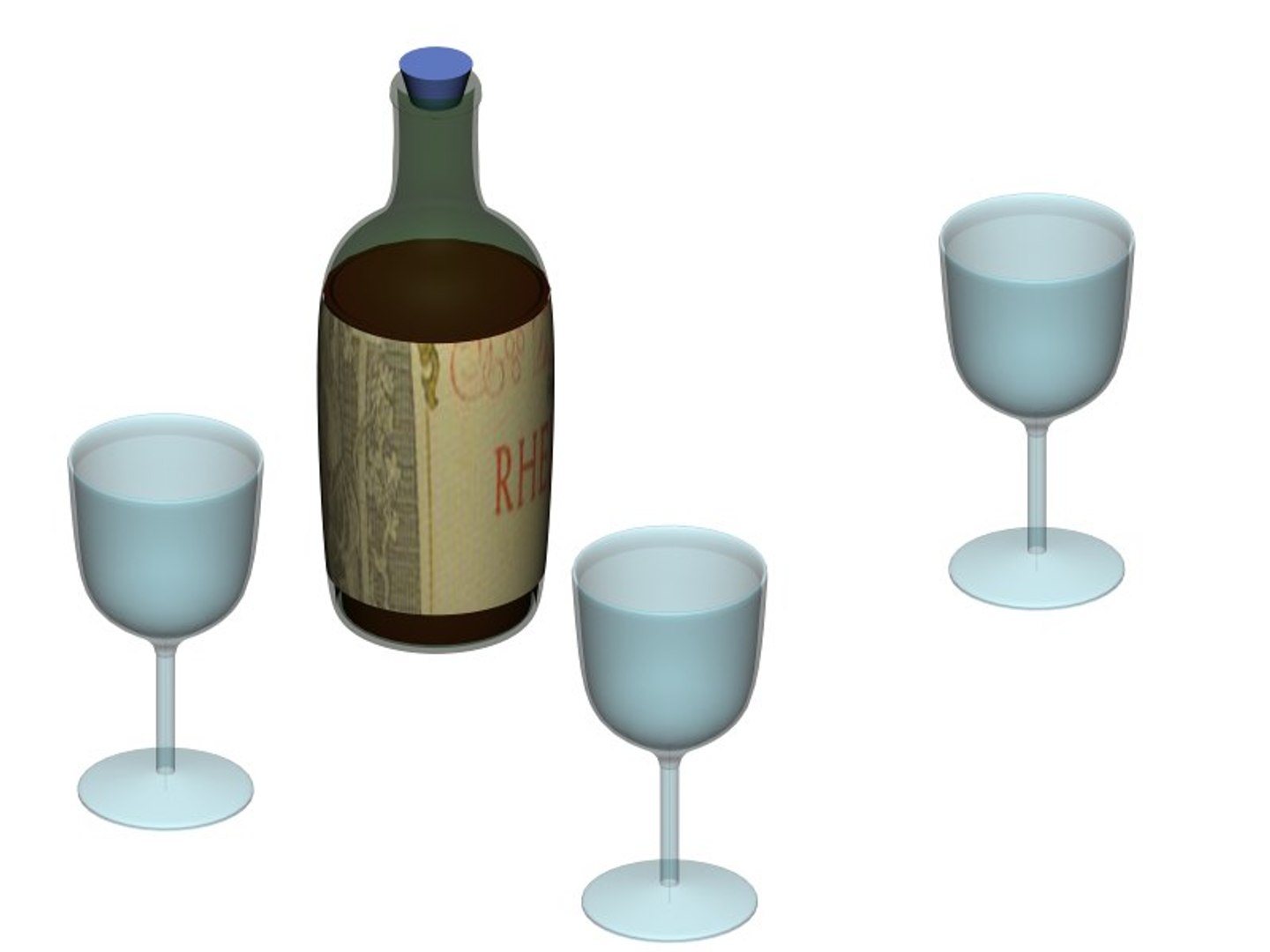 3d Model Wine