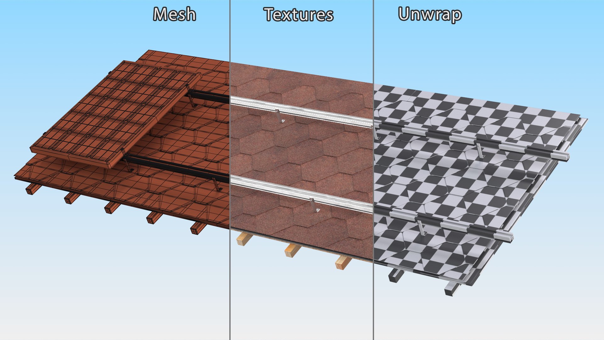 3D Soft Tile With Solar Panel - TurboSquid 2248286