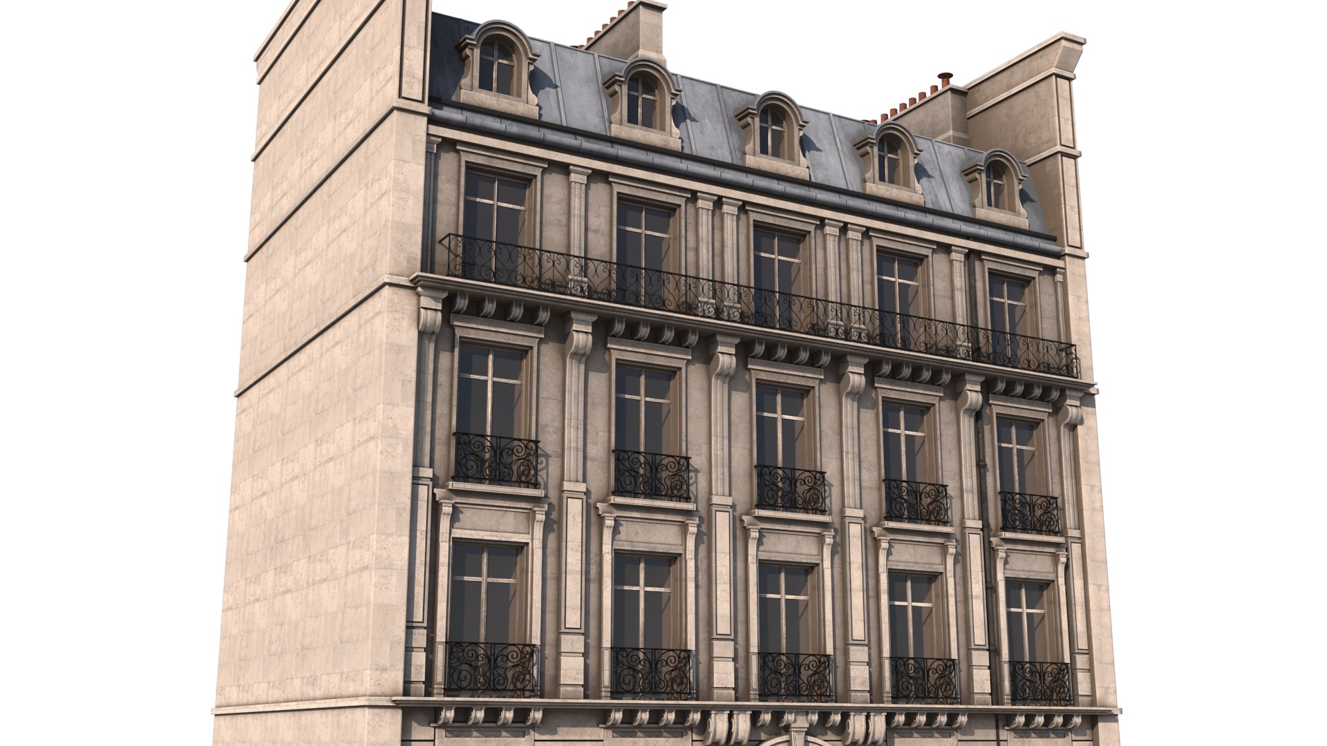 3D Paris Building Haussmann model - TurboSquid 2164768