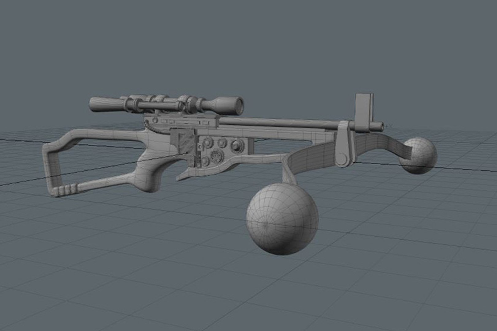 3d Wookie Bowcaster Model