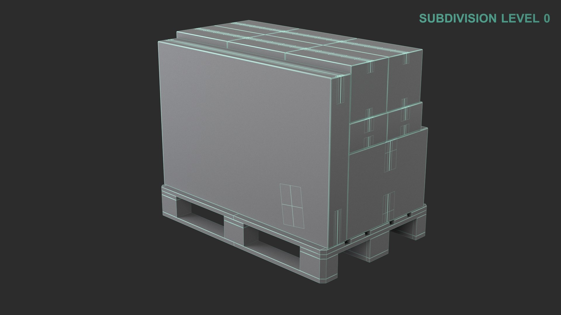 3D Pallet With Boxes - TurboSquid 1991010