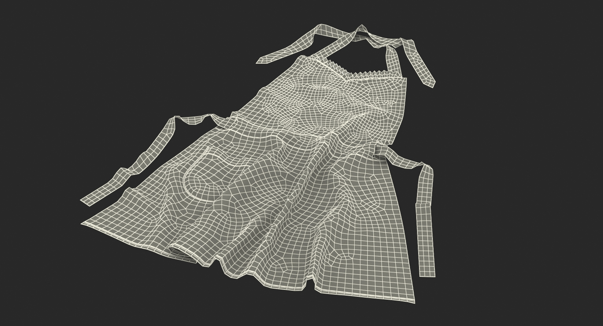 Vintage kitchen apron 3D model - TurboSquid 1305554