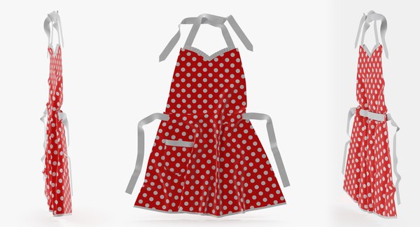Vintage kitchen apron 3D model - TurboSquid 1305554