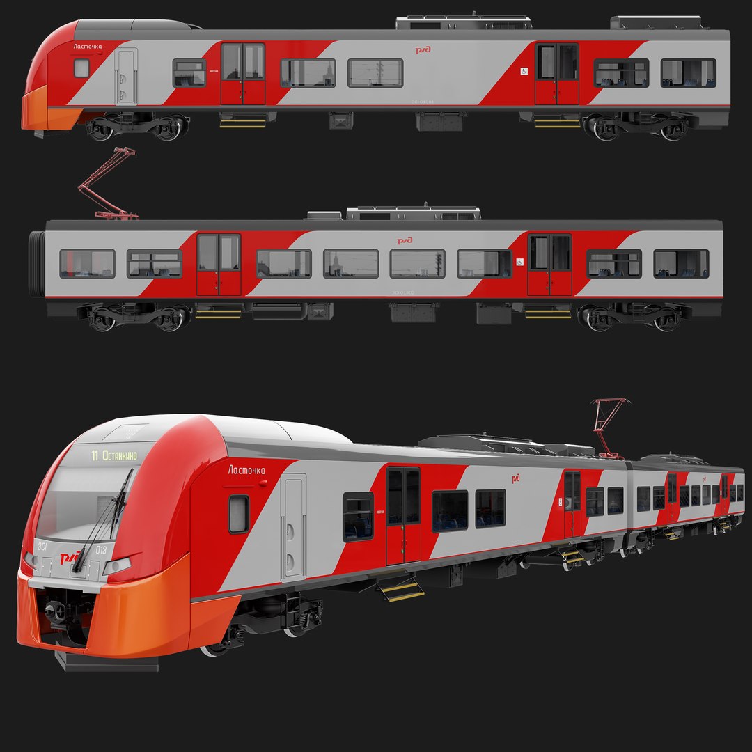 3D Model Siemens Train Lastochka - TurboSquid 1609157