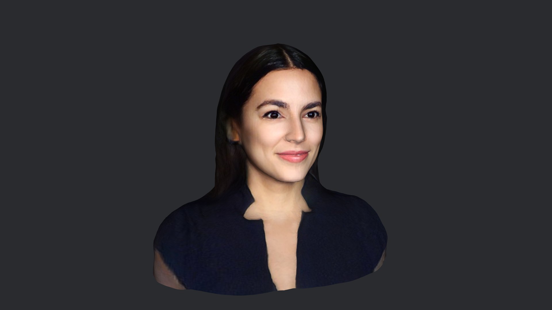 Alexandria Ocasio-Cortez - Realistic Bust Head Ready 3D Model ...