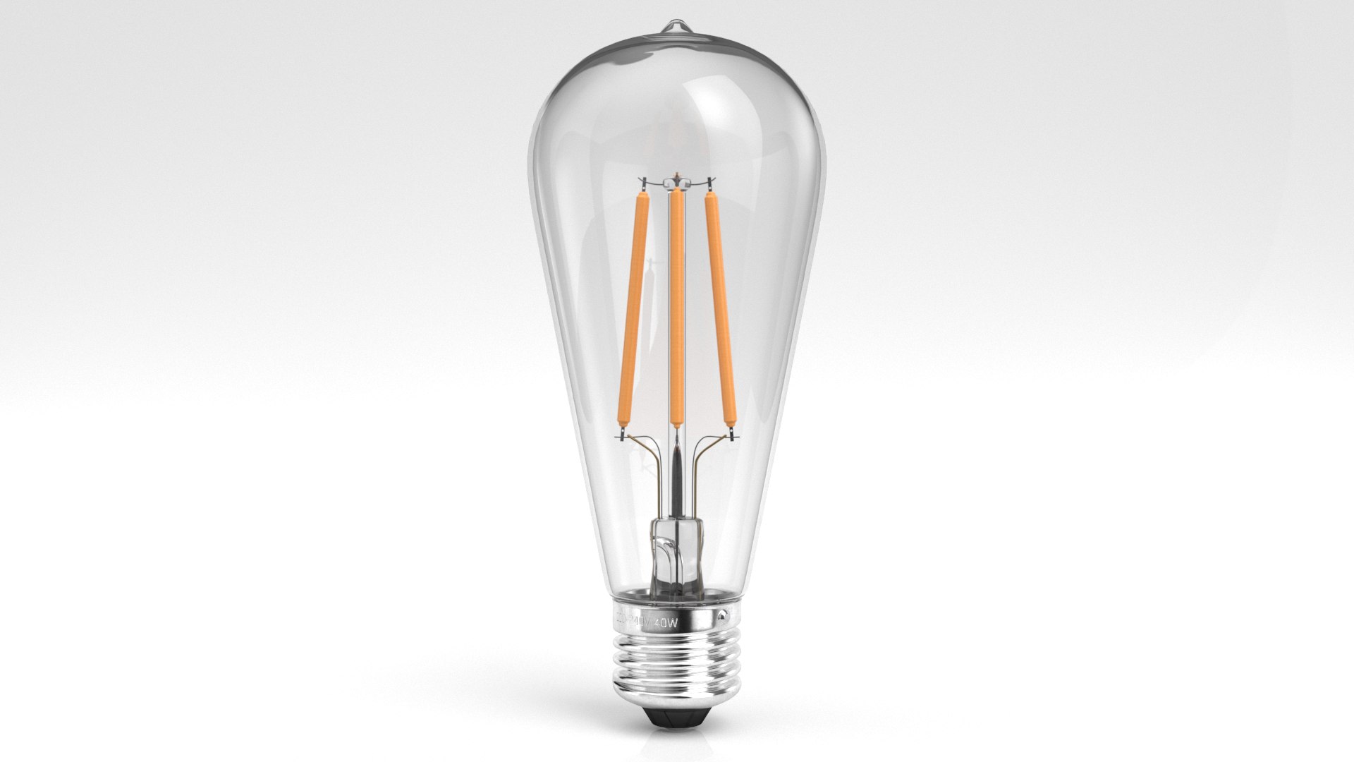 3D Light Bulb ST64 LED Model - TurboSquid 1868926