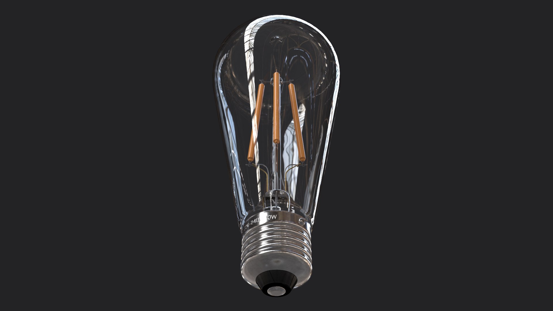 3D Light Bulb ST64 LED Model - TurboSquid 1868926