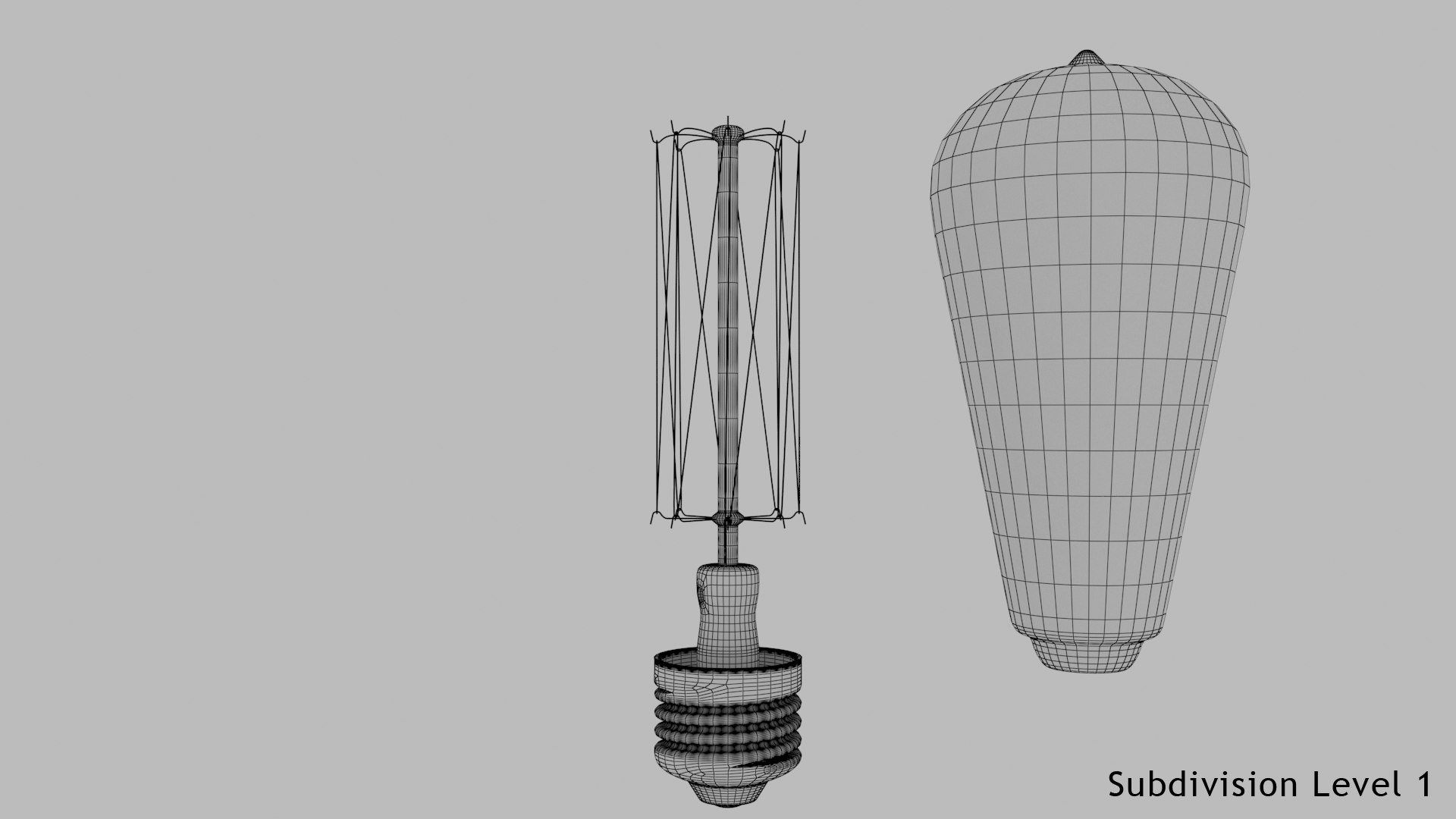 3D Light Bulb ST64 LED Model - TurboSquid 1868926