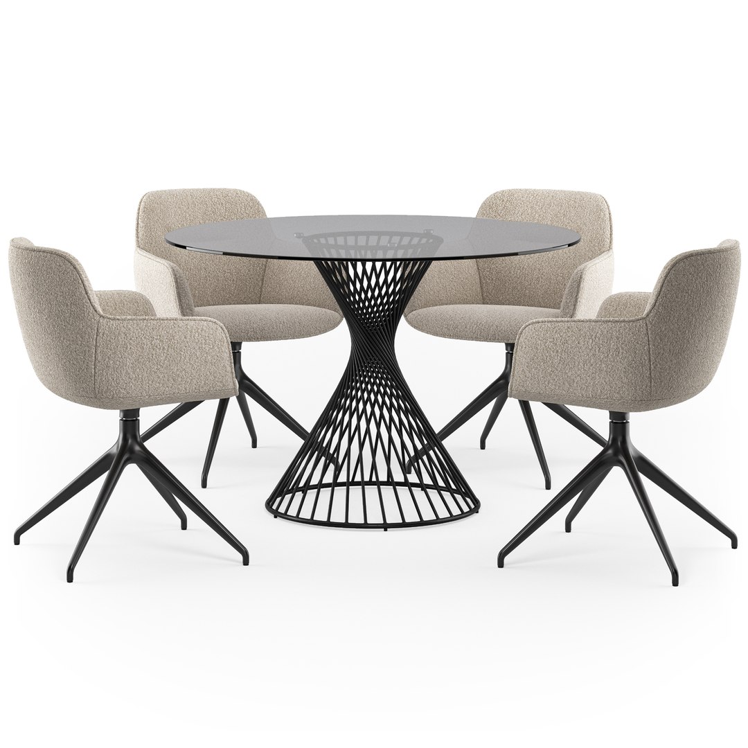 Calligaris Vortex Table Cocoon Armchair Set01 Model - TurboSquid 1978875
