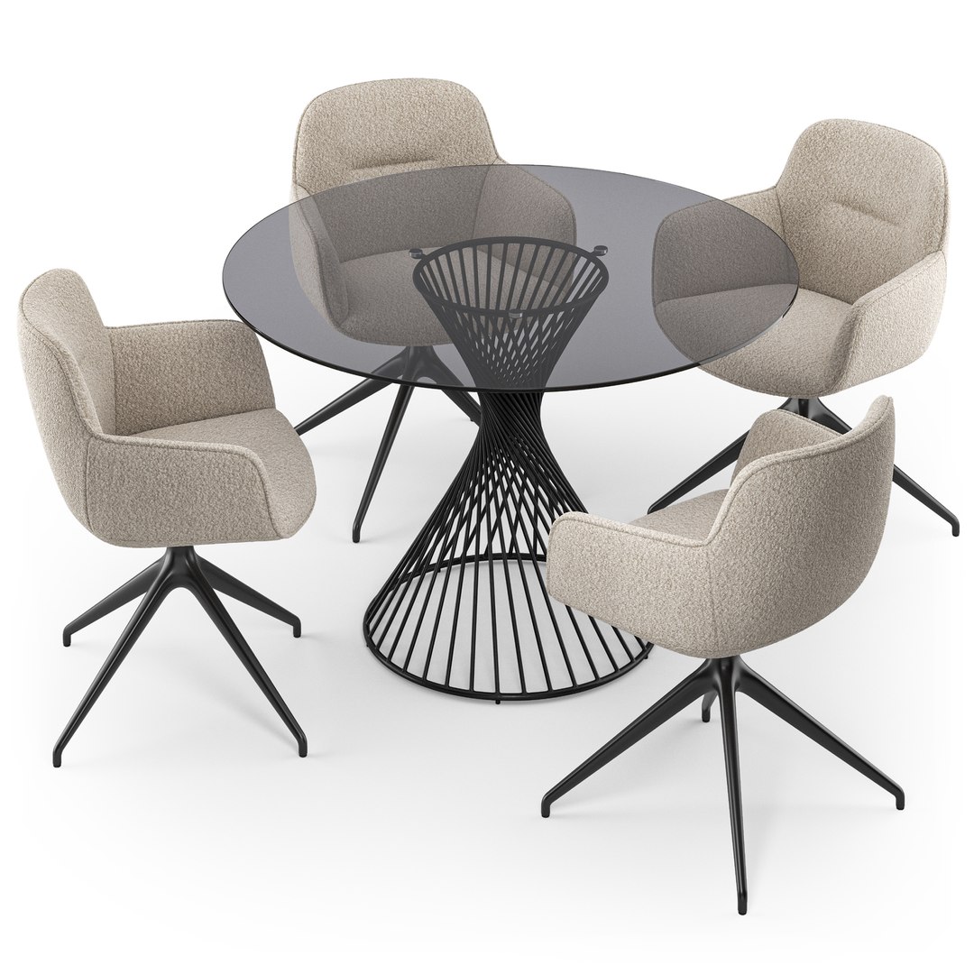 Calligaris Vortex Table Cocoon Armchair Set01 Model - TurboSquid 1978875