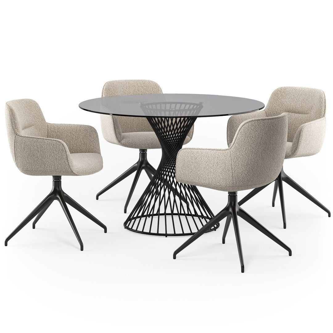 Calligaris Vortex Table Cocoon Armchair Set01 Model - TurboSquid 1978875