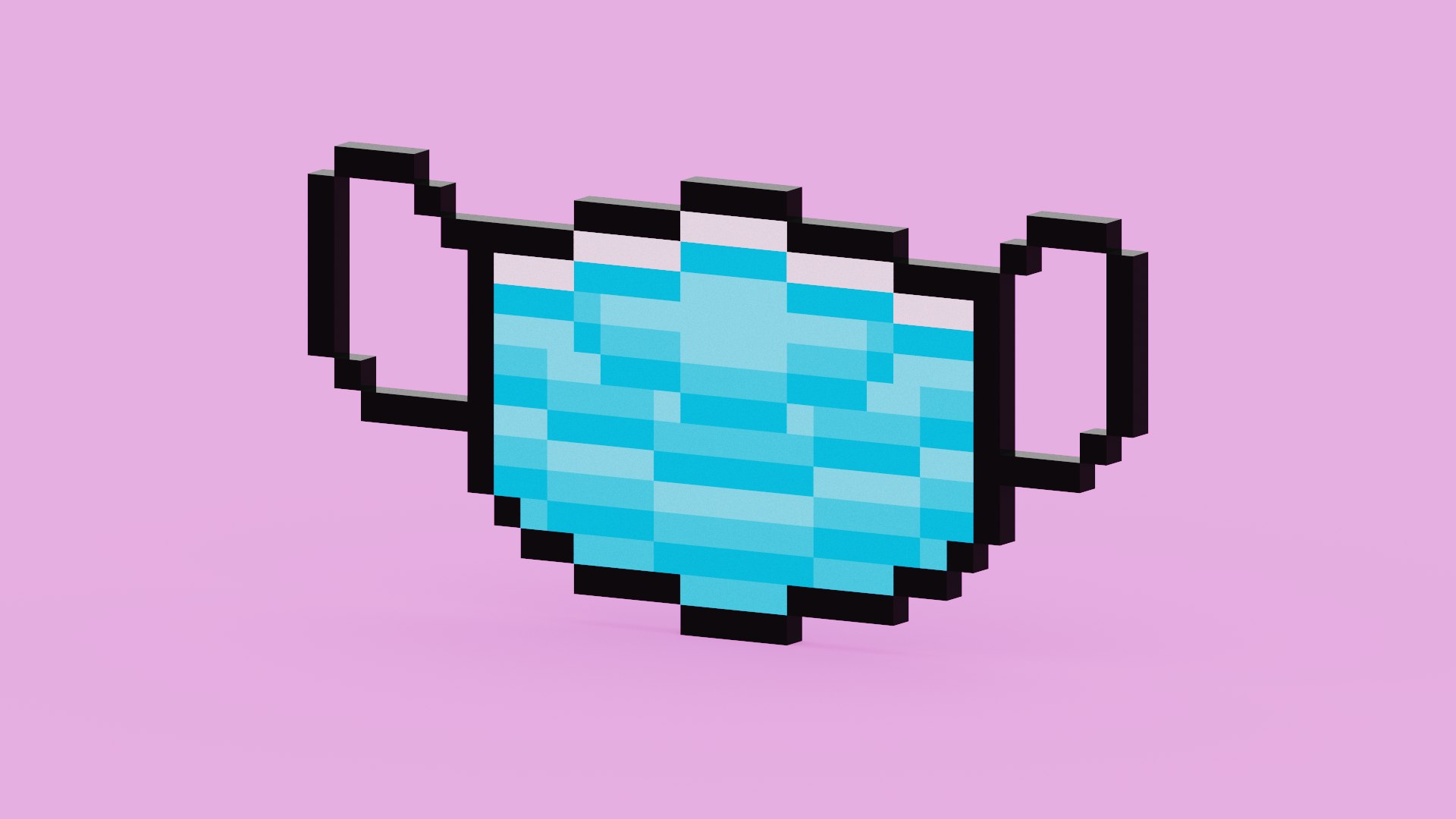 3D Pixel Surgery Mask Model - TurboSquid 1974176