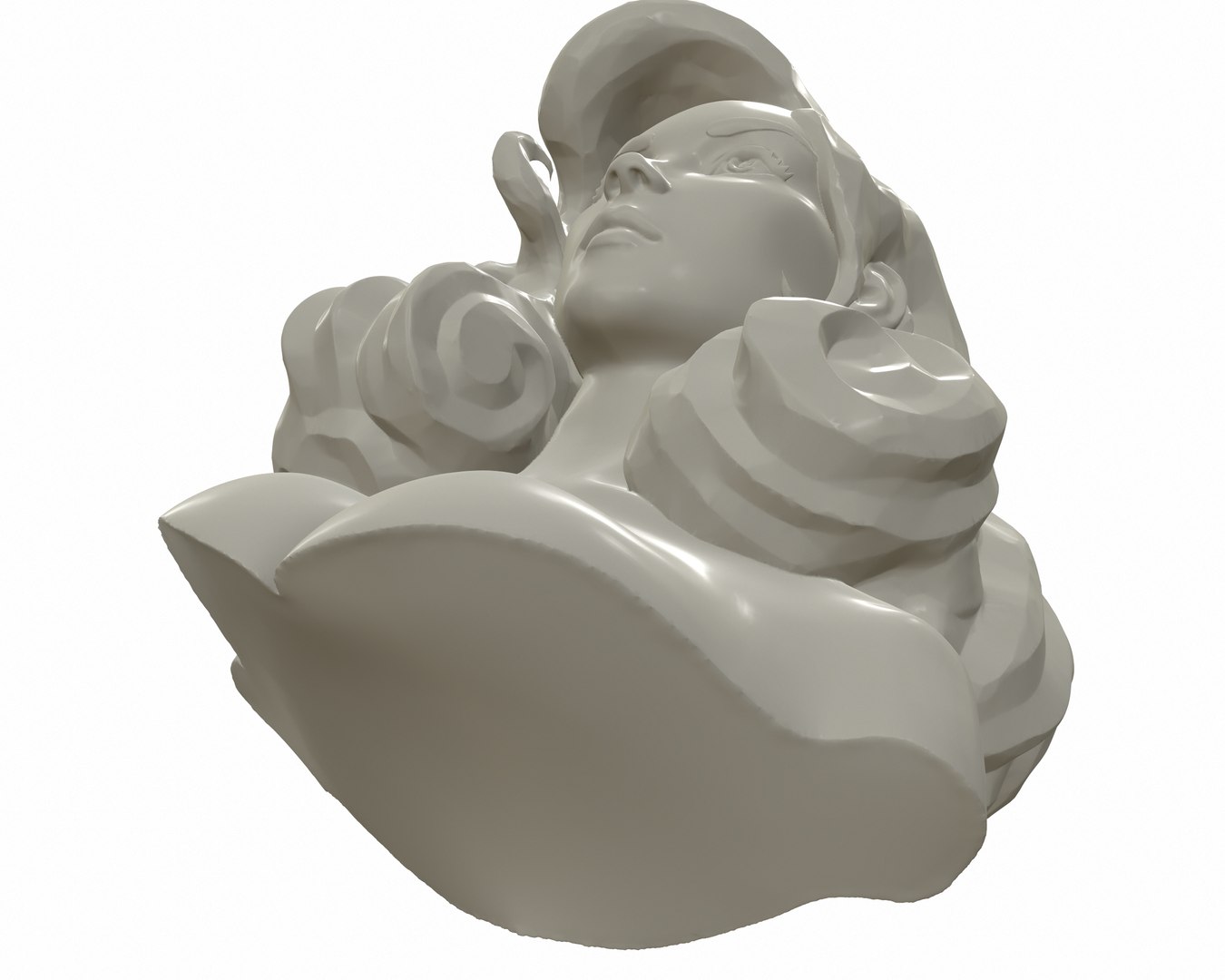 Watertight Printable Female Bust 3D Model - TurboSquid 1406661