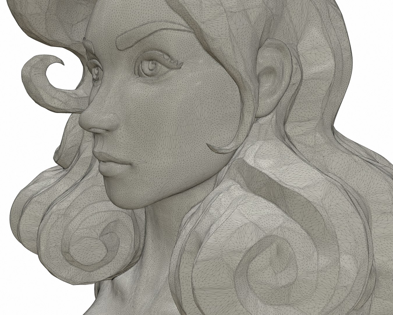 Watertight Printable Female Bust 3D Model - TurboSquid 1406661