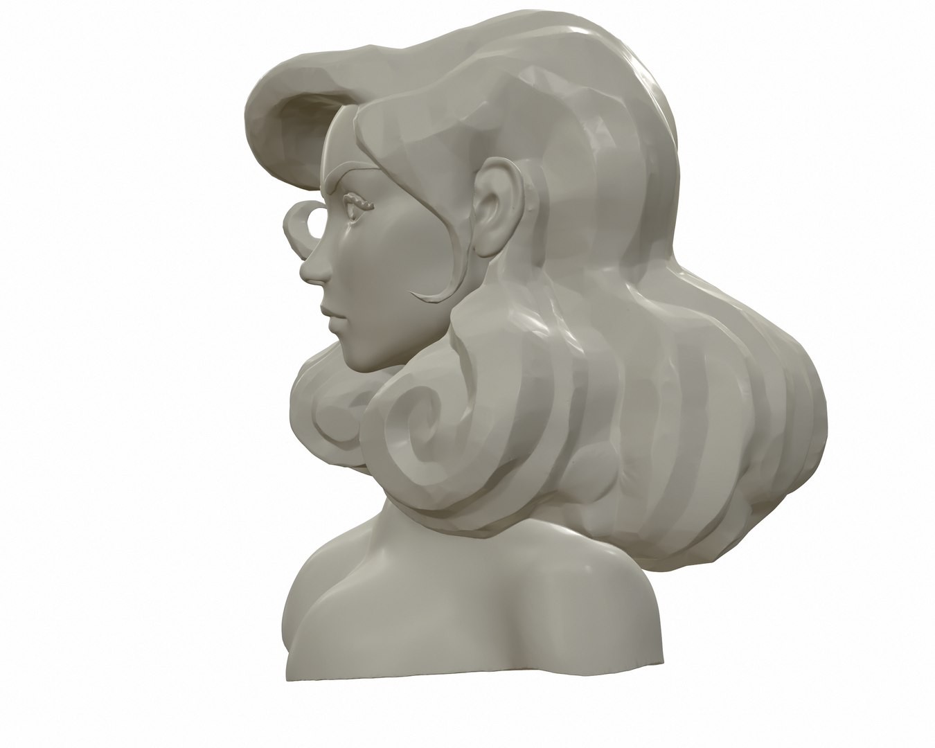 Watertight Printable Female Bust 3D Model - TurboSquid 1406661