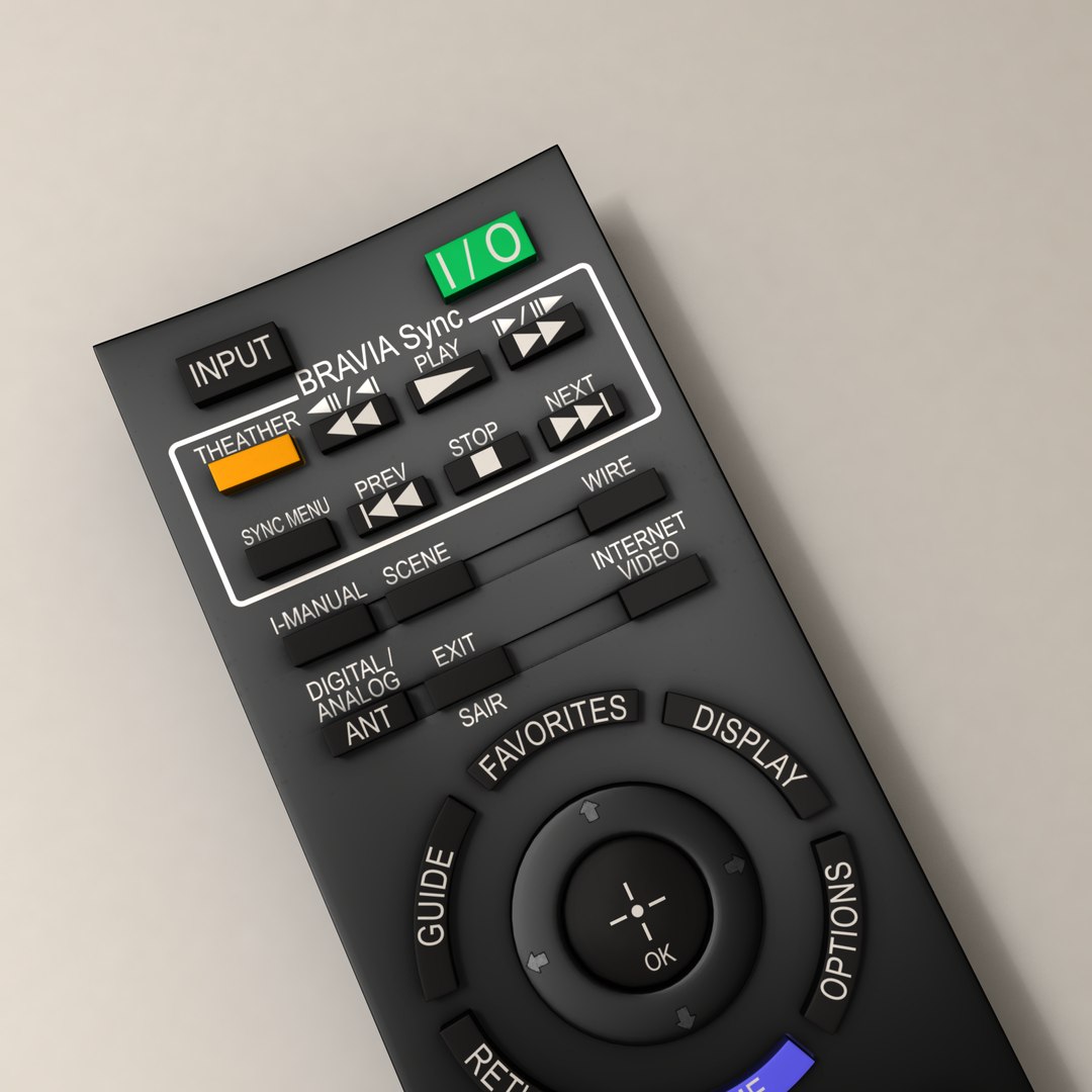 3d Model Sony Bravia Tv Remote