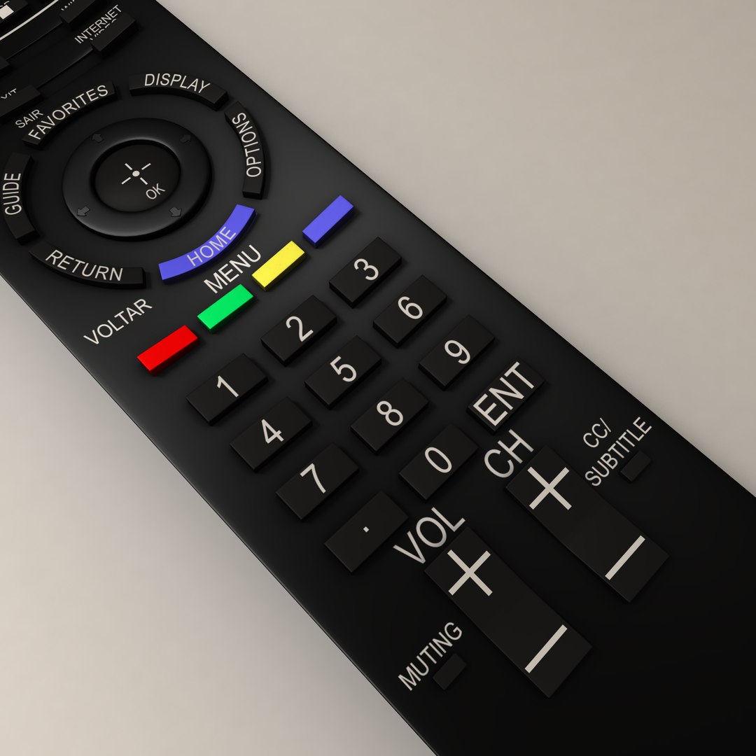 3d Model Sony Bravia Tv Remote