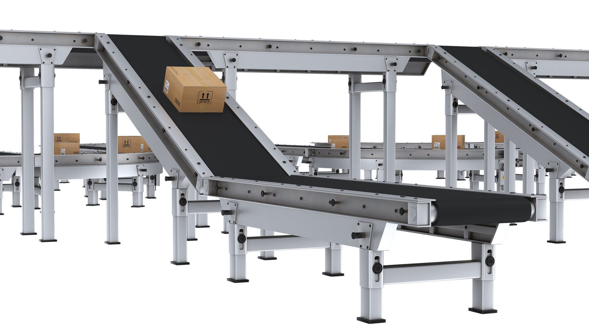 Conveyor System 3D Model - TurboSquid 2249462