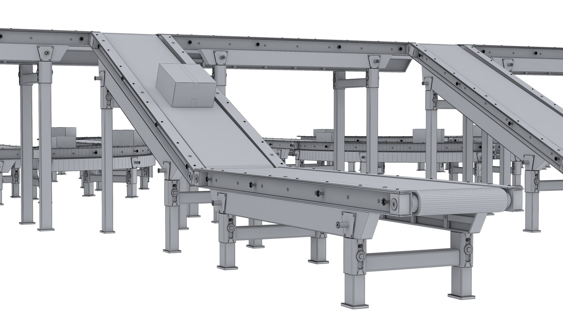 Conveyor System 3D Model - TurboSquid 2249462